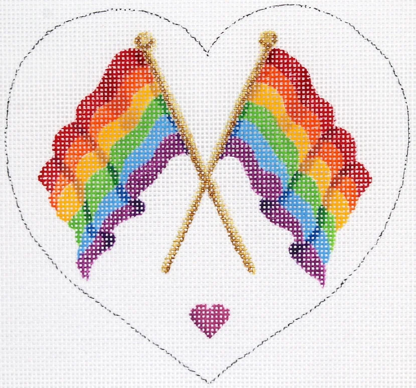 Kate Dickerson HM-44 Pride Flags Heart – Stitch by Stitch