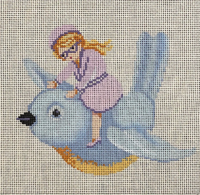 A Stitch In Time ASIT422 Girl on a Blue Bird – Stitch by Stitch