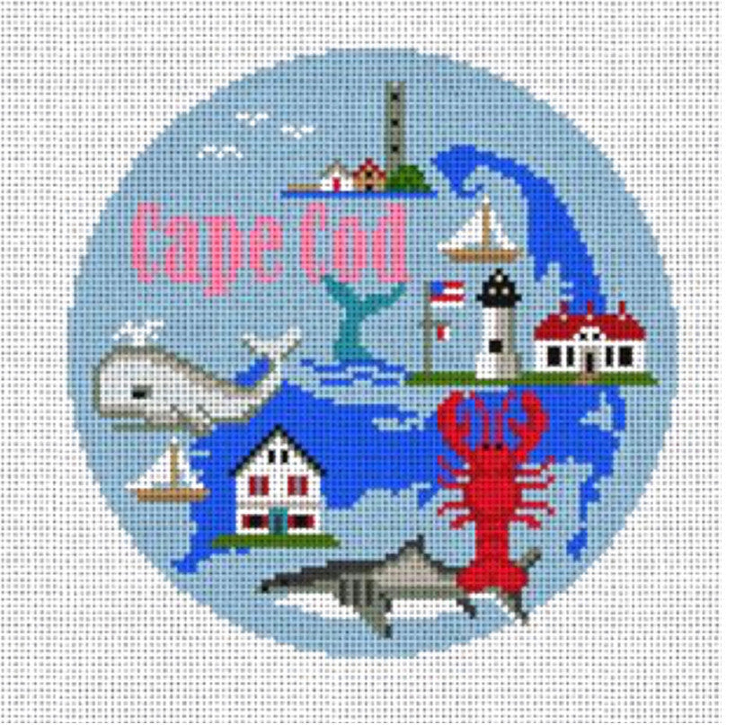 Needlepaint 5" Cape Cod Round – Stitch by Stitch