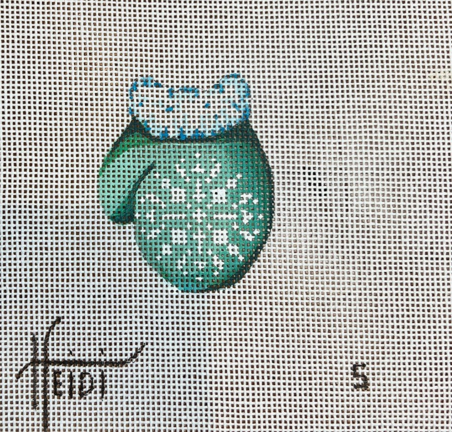 Heidi Designs #05 Mini Green Mitten – Stitch by Stitch