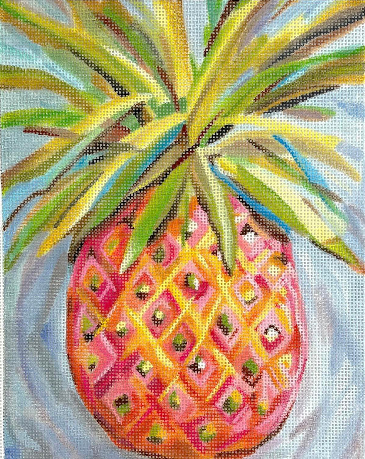 Kate Dickerson MD-PL-25 Pink, Orange & Yellow Pineapple – Stitch by Stitch