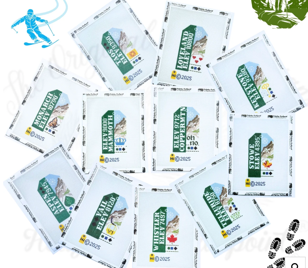 Hedgehog Ski/Hike Tags – Stitch by Stitch