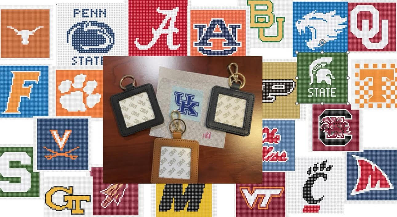 Larger Square Leather Key Fobs and 2" Inserts – Stitch by Stitch