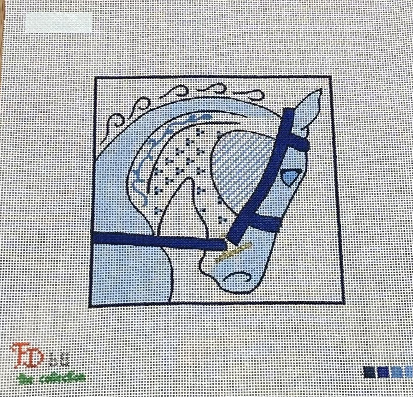 The Collection Froopy Designs FD68 Blue Horse Head – Stitch by Stitch
