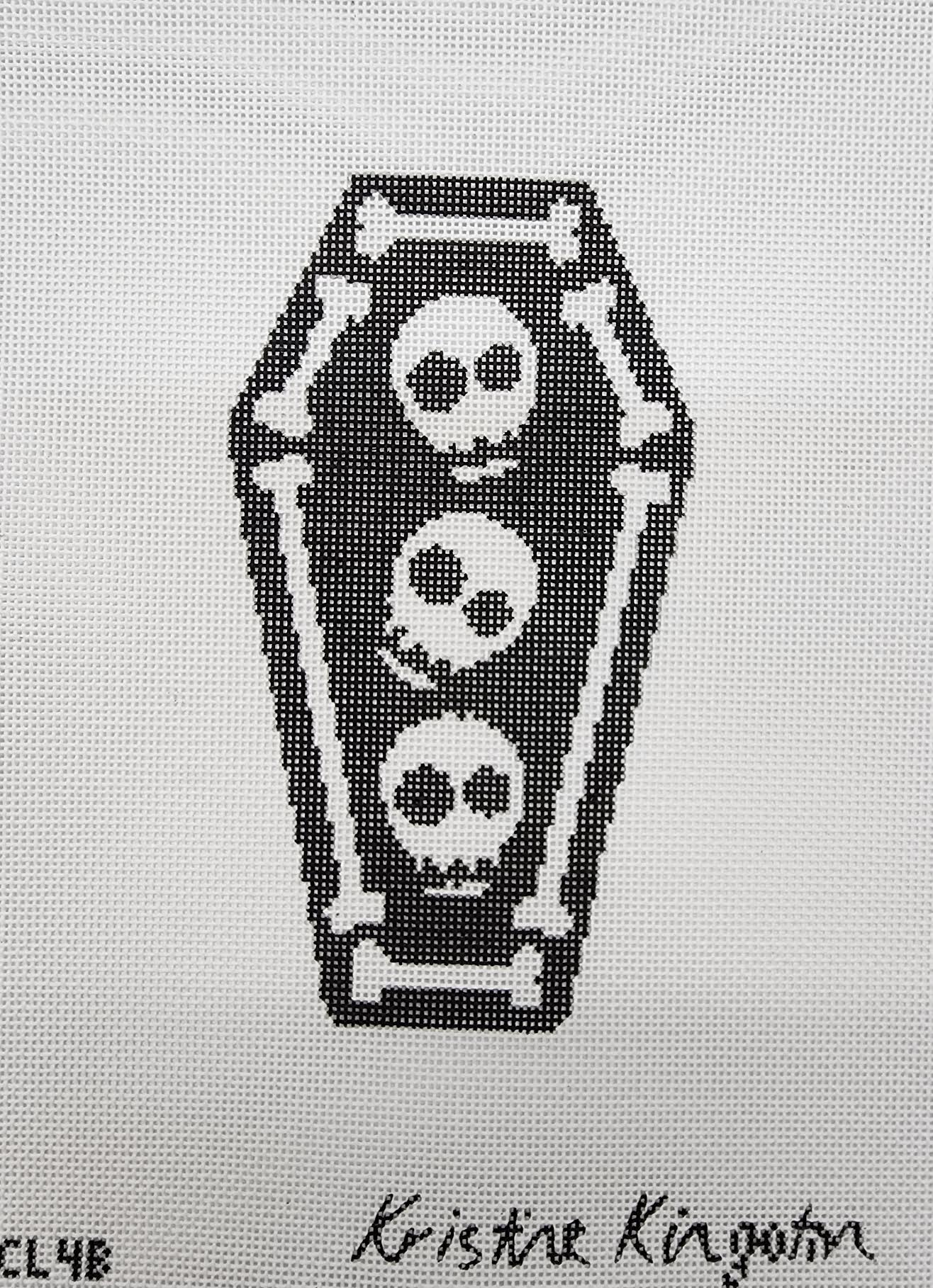 Chris Lewis Skeleton Coffin Canvas and Stitch Guide – Stitch by Stitch