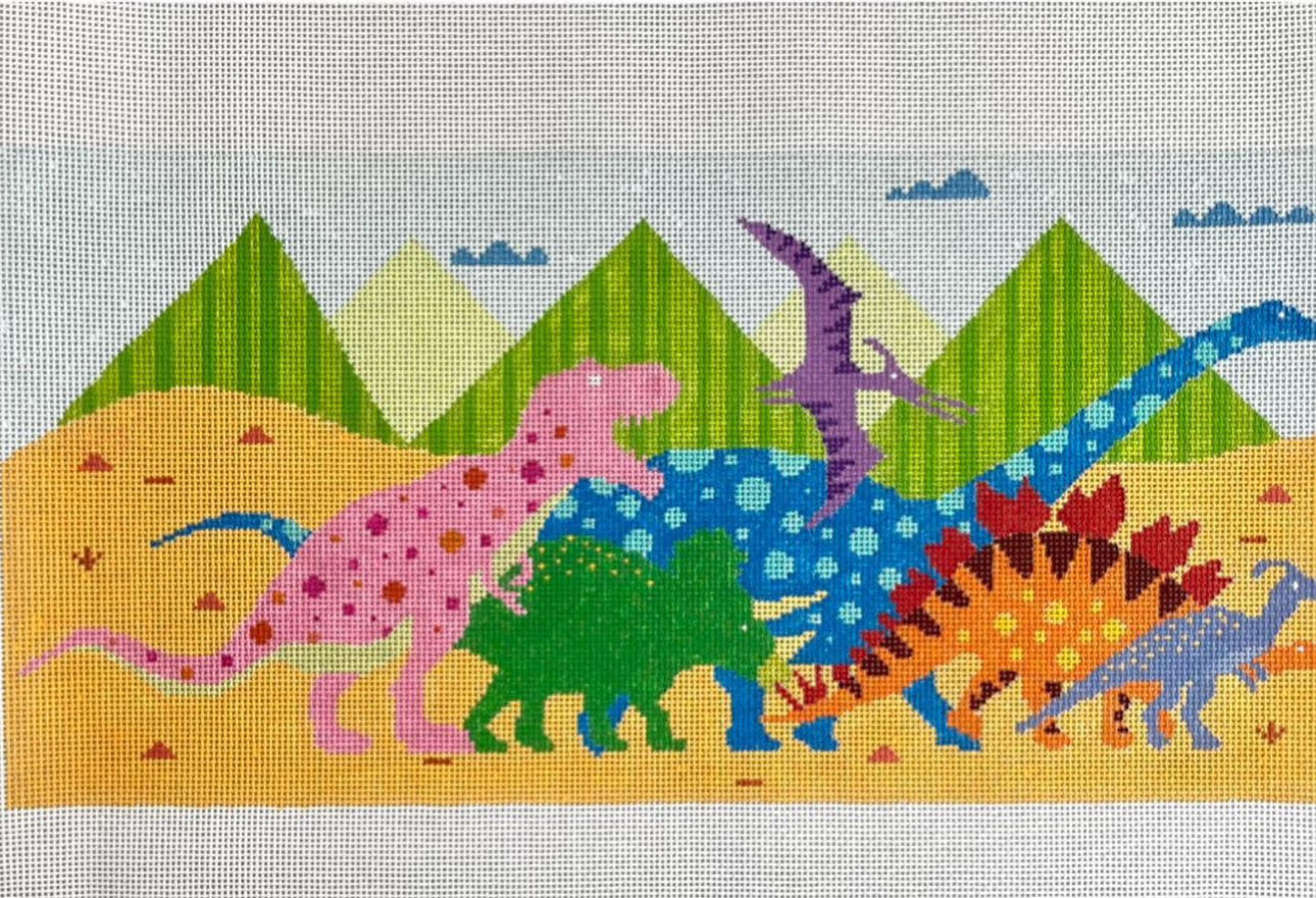 Blueberry Point Dinosaur Canvas – Stitch by Stitch