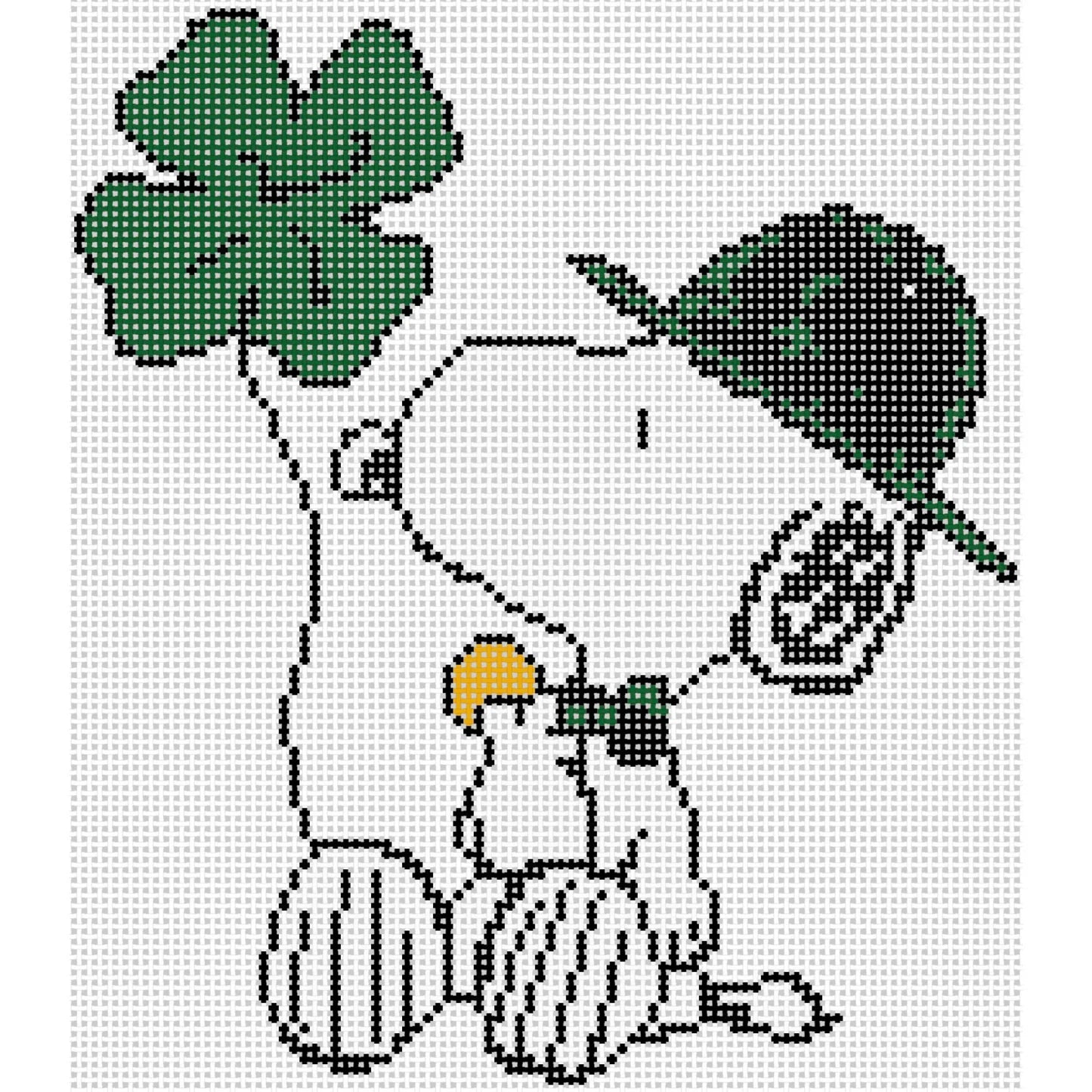 Officially Needlepoint PNTS-STPAT01 - Snoopy with Shamrock – Stitch by ...