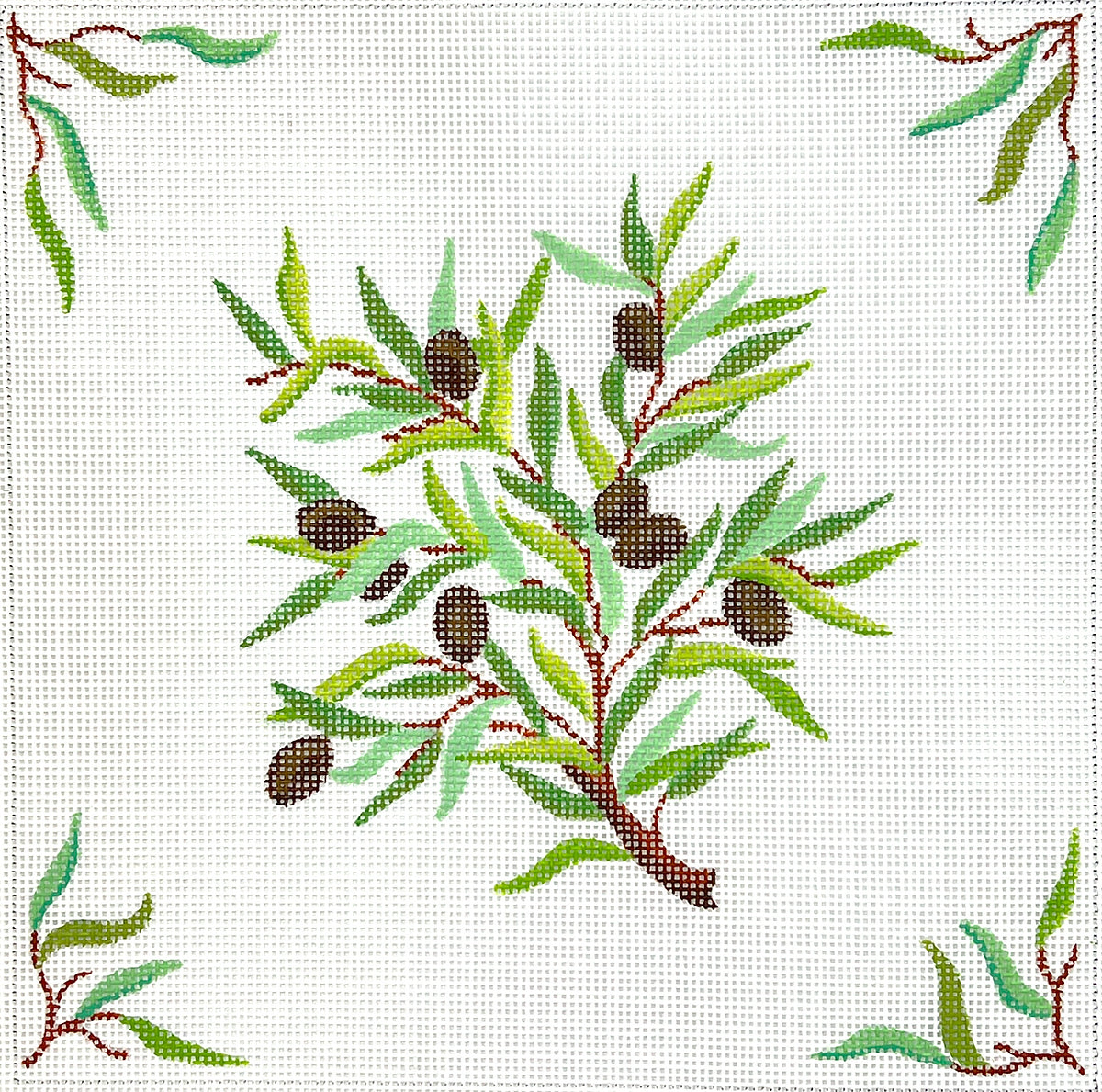Kate Dickerson TEF-09 Tefillin Bag – Olive Branch – Stitch by Stitch