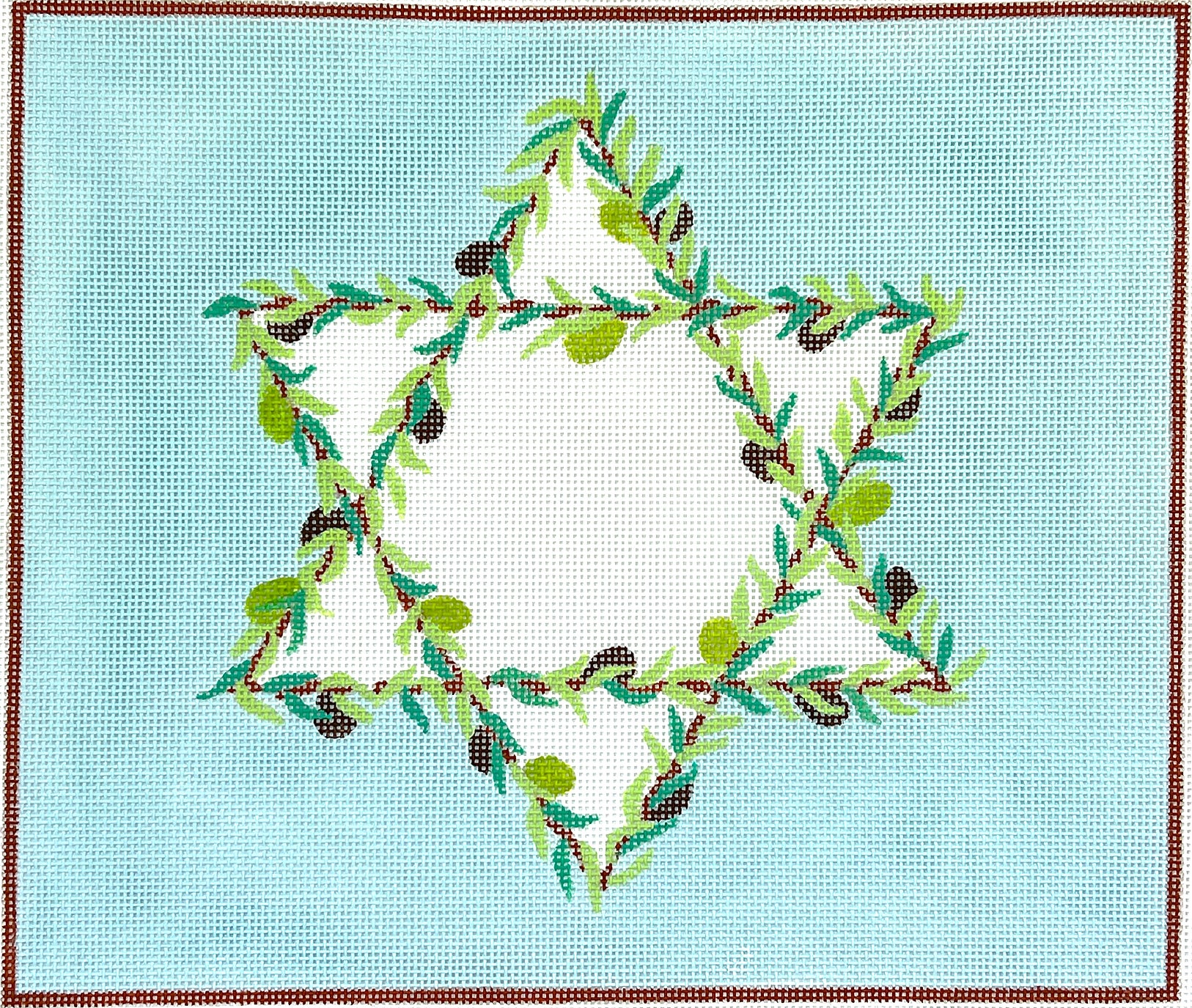 Kate Dickerson TAL-07 Tallis Bag – Olive Branches Star of David – on l ...