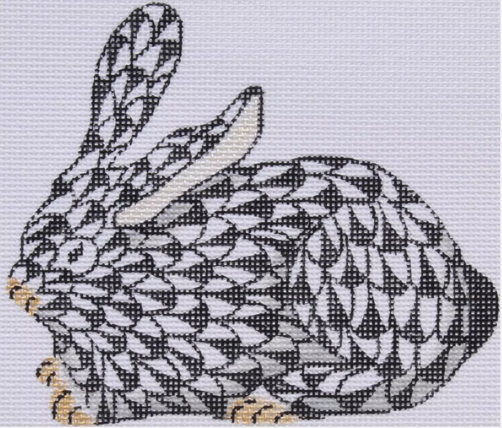 Kate Dickerson OM-150 Mini Herend Crouching Bunny – Stitch by Stitch