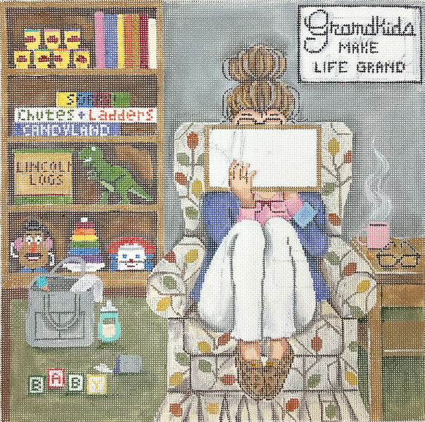 Gayla Elliott GEP395 Grandma Stitching Girl – Stitch by Stitch