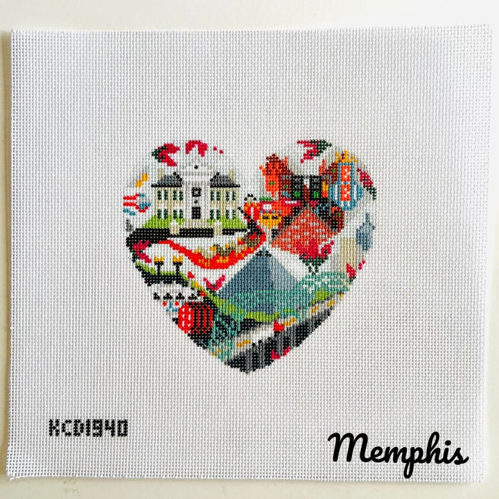 KCN Designers KCD1940 Memphis Heart – Stitch by Stitch