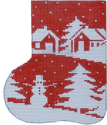 Shelly Tribbey C255 Red Silhouette Christmas Mini Sock – Stitch by Stitch