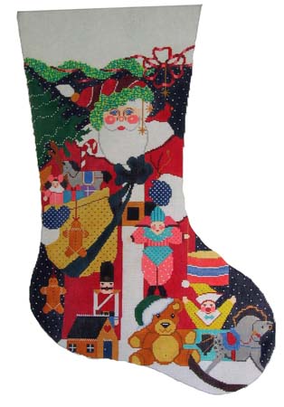 Shelly Tribbey CS25 Santa Bag Full of Toys Stocking – Stitch by Stitch