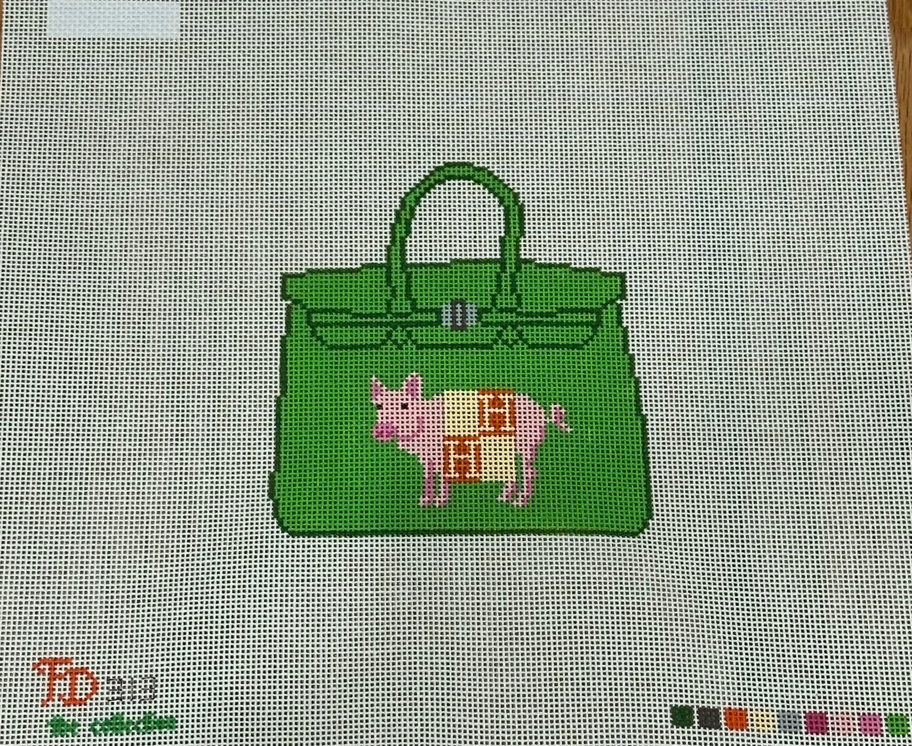 The Collection Froopy Designs FD313 Hermes Pig on Birkin Bag – Stitch ...