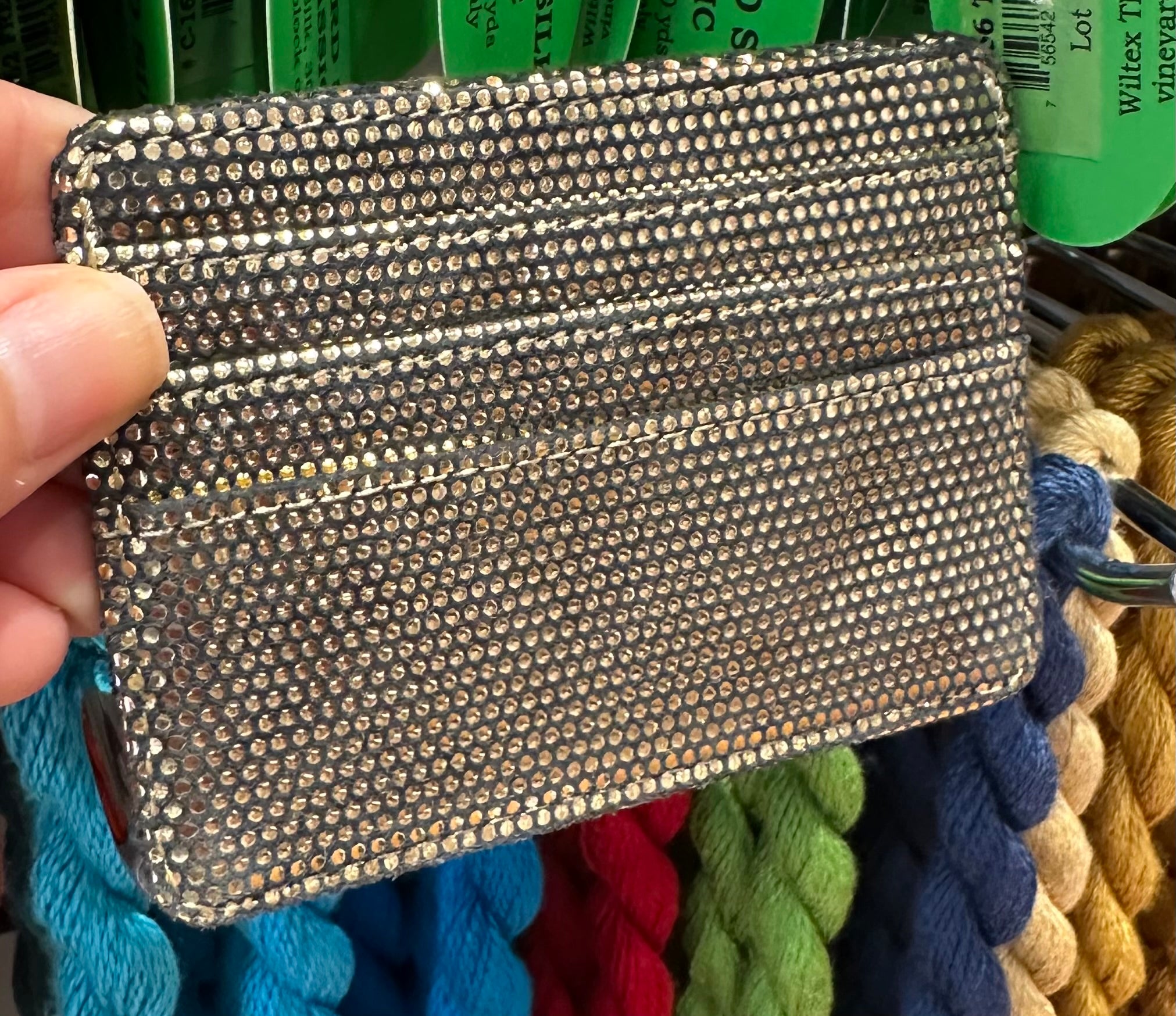 Planet Earth Gold Speckled Credit Card Wallet – Stitch by Stitch