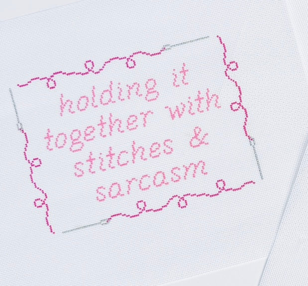 Olivia Grace Needlepoint OG-90 Stitches and Sarcasm – Stitch by Stitch