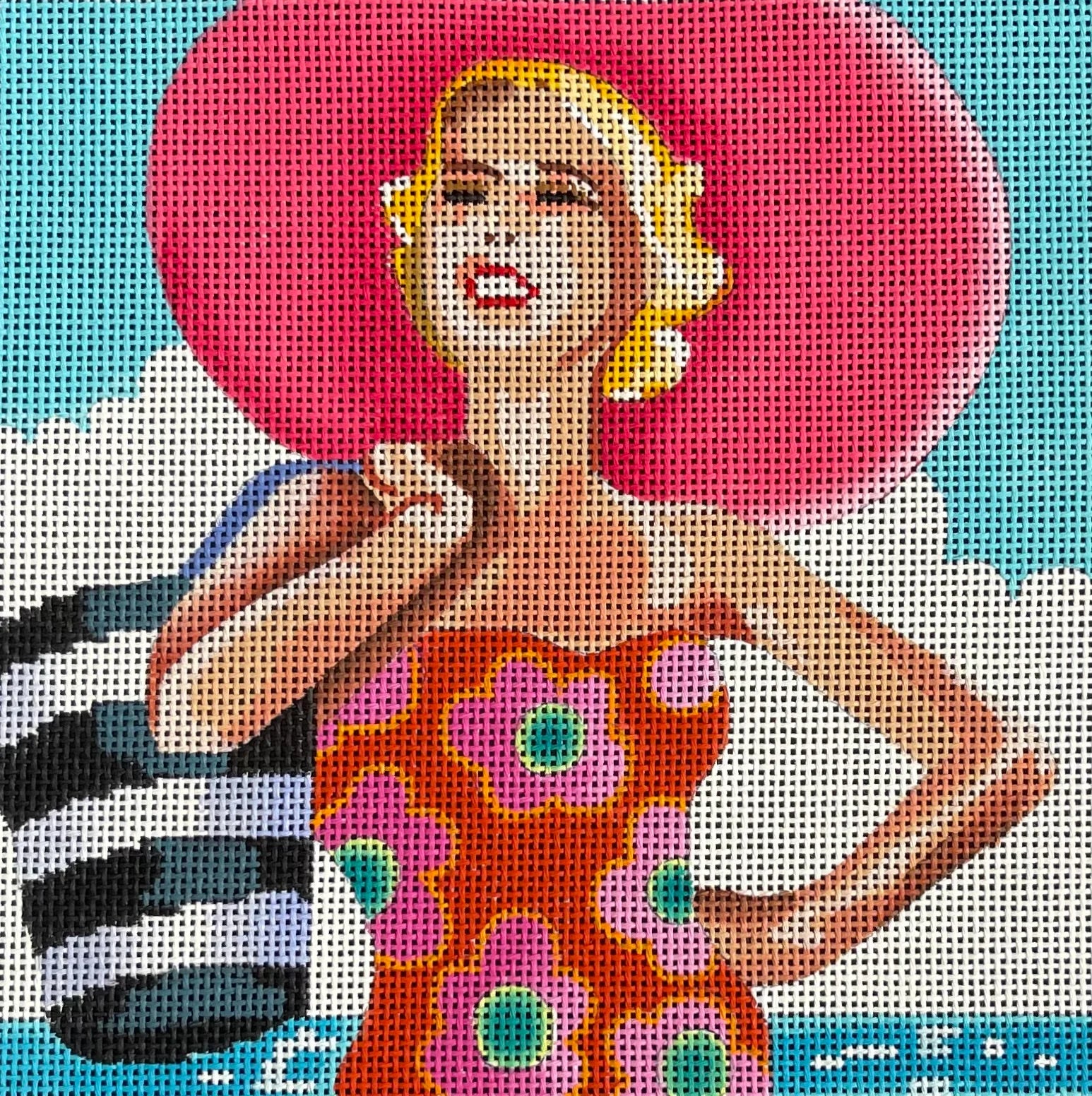 Colors of Praise PE232 Vintage Beach Lady – Stitch by Stitch