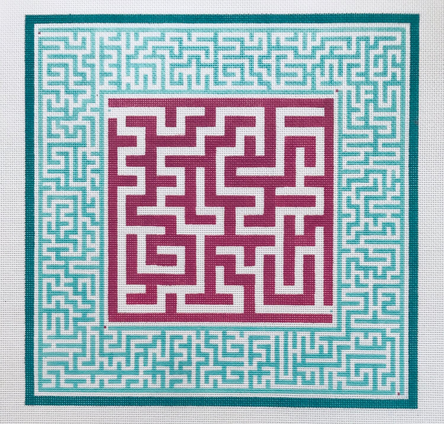 Plum Stitchery AL66 Pink Center Maze – Stitch by Stitch