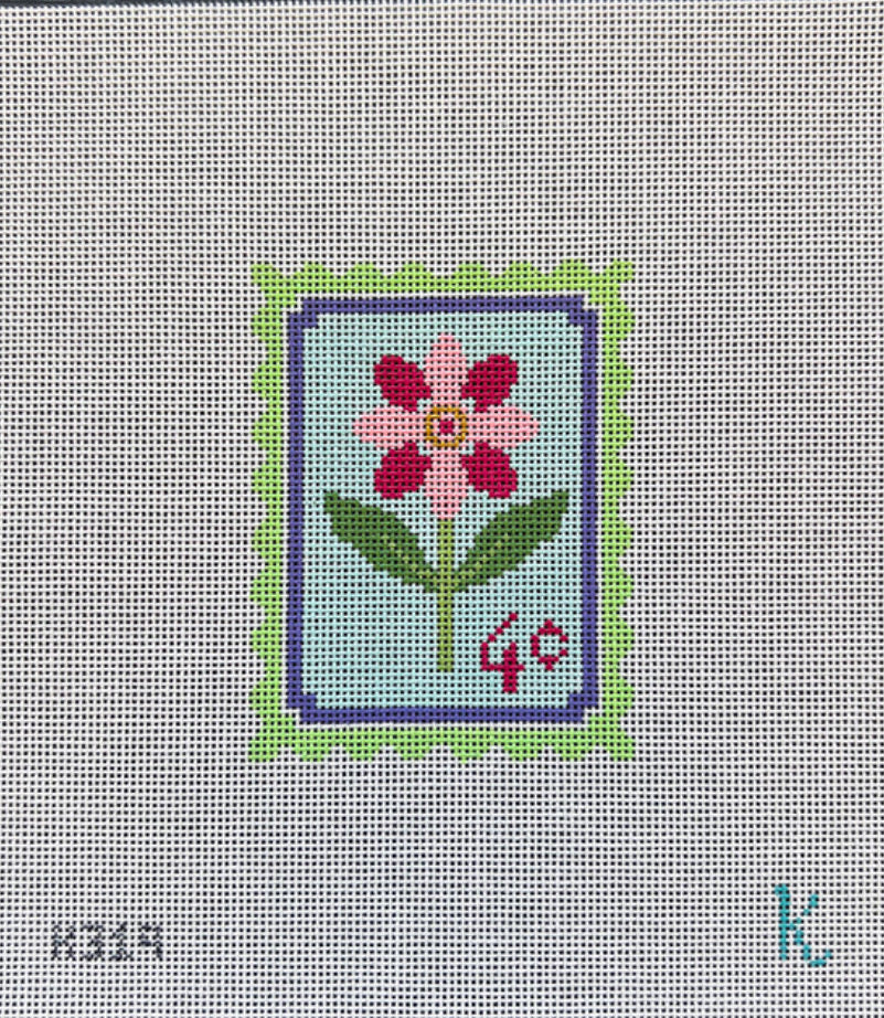 NDLPT Designs K319 Holiday Stamps - Pink Flower – Stitch by Stitch