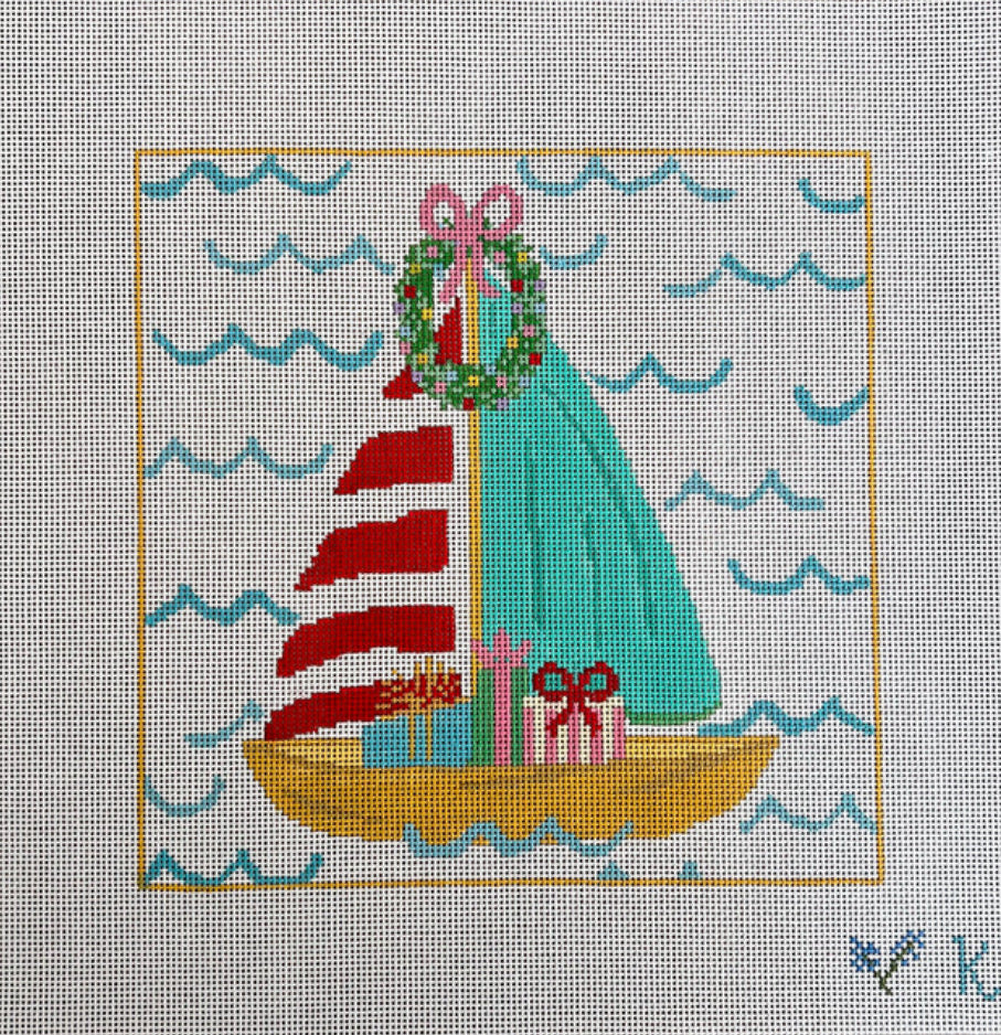 NDLPT Designs Holiday Sailboat – Stitch by Stitch