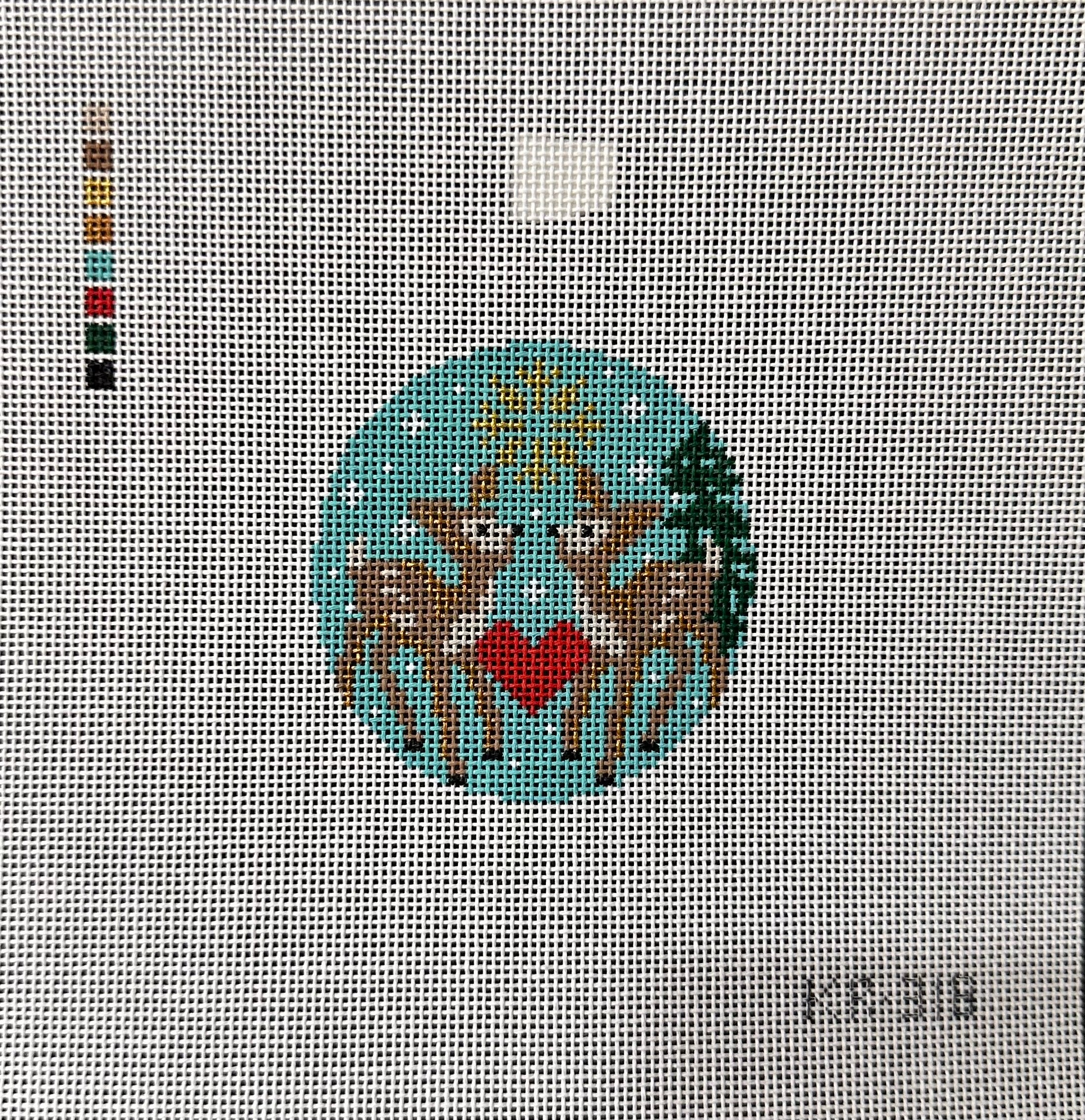 TEW KISSING REINDEER – Stitch by Stitch