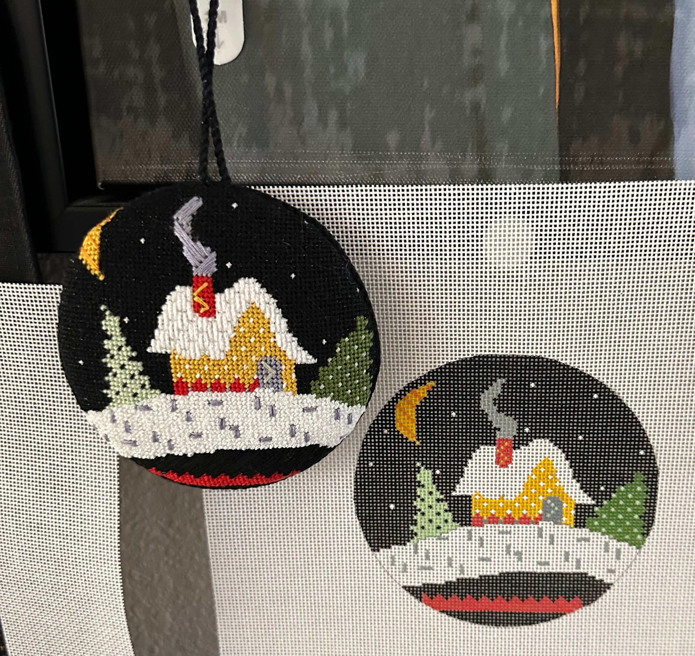 Prairie Designs LW-1912B Snow Scene - Yellow House – Stitch by Stitch