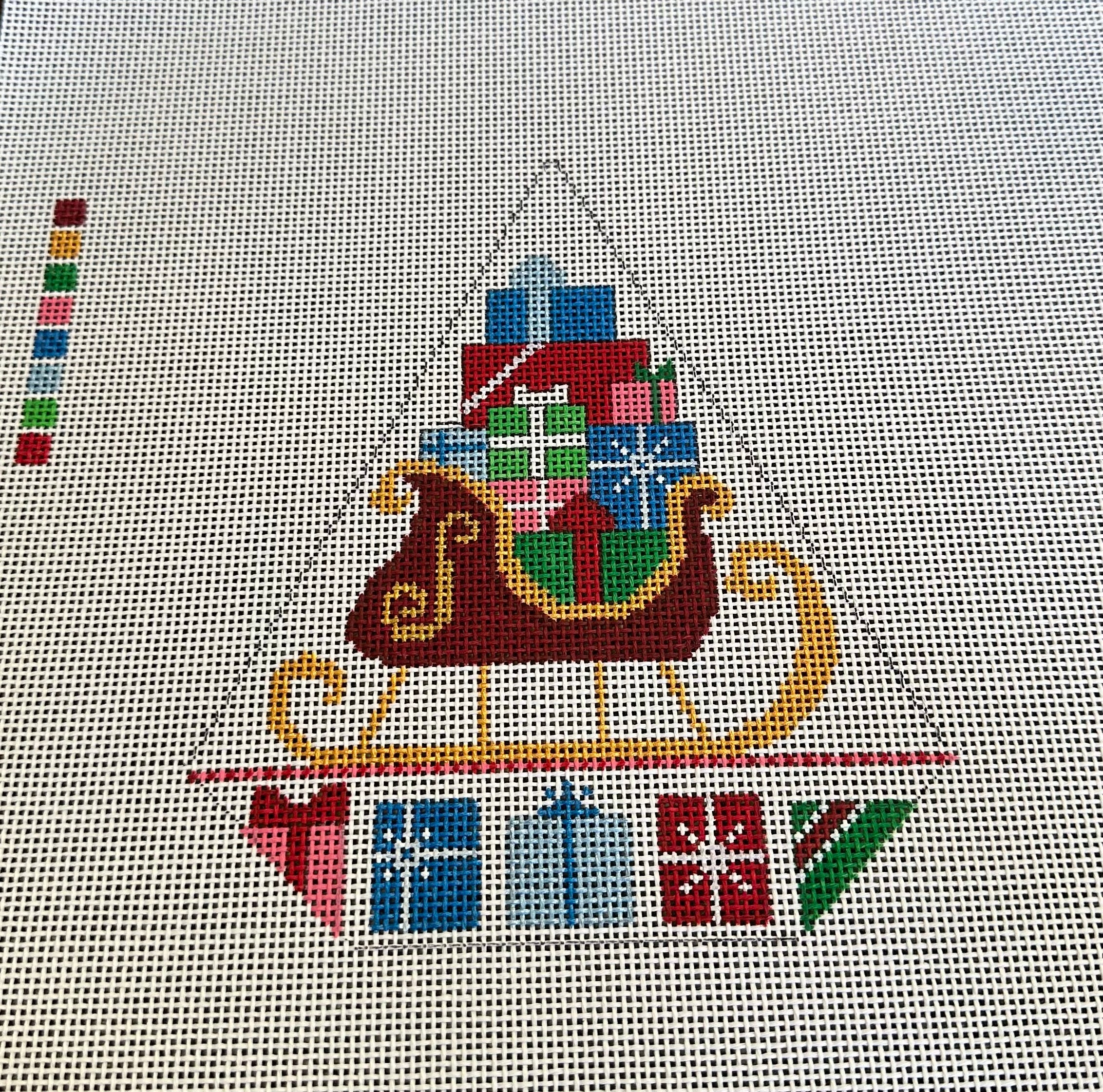 Shelly Tribbey Designs TR18B Sled Packages Triangle 13 mesh – Stitch by ...