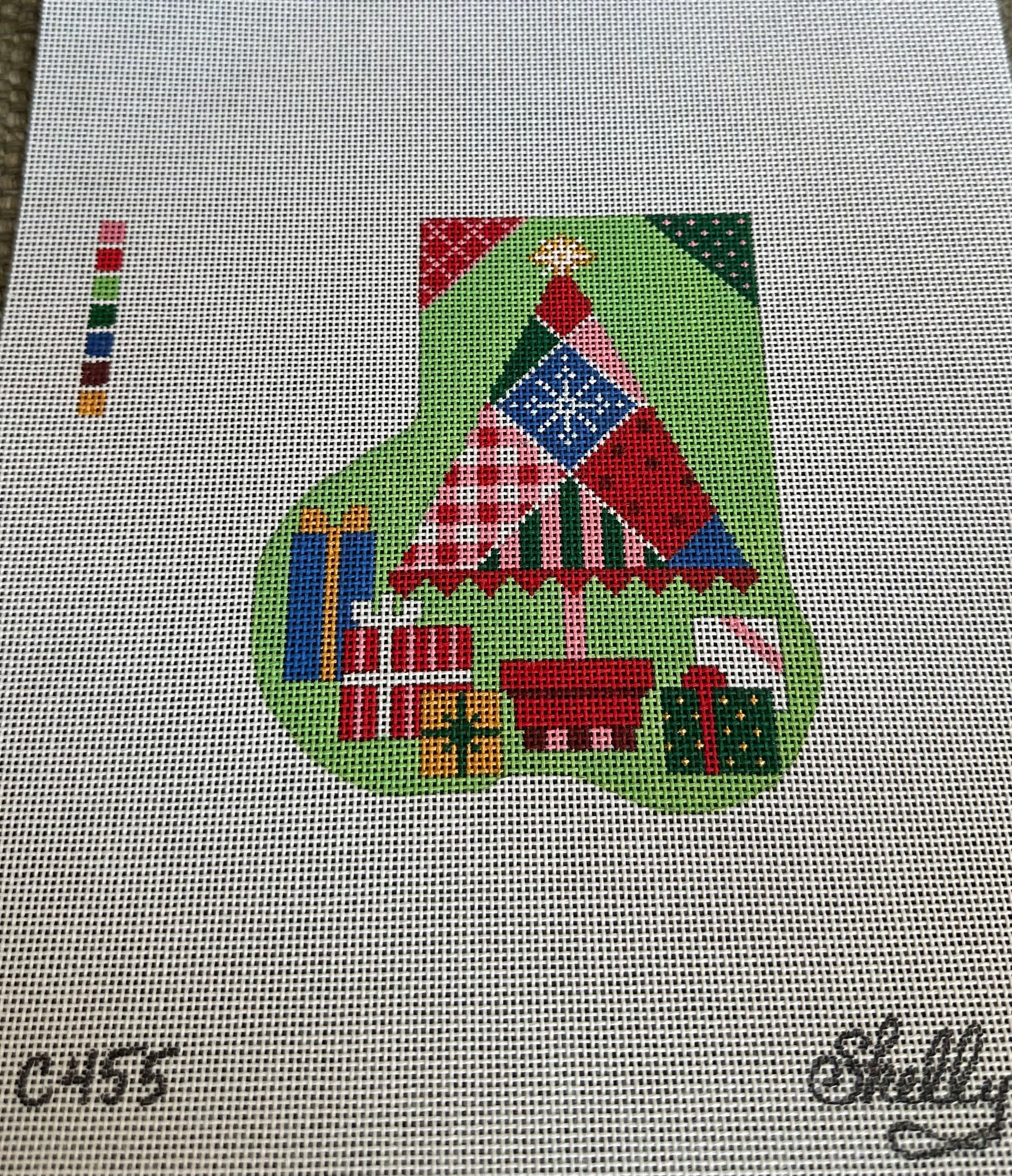 Shelly Tribbey Designs C455 Patchwork Christmas Tree Mini-sock – Stitch ...