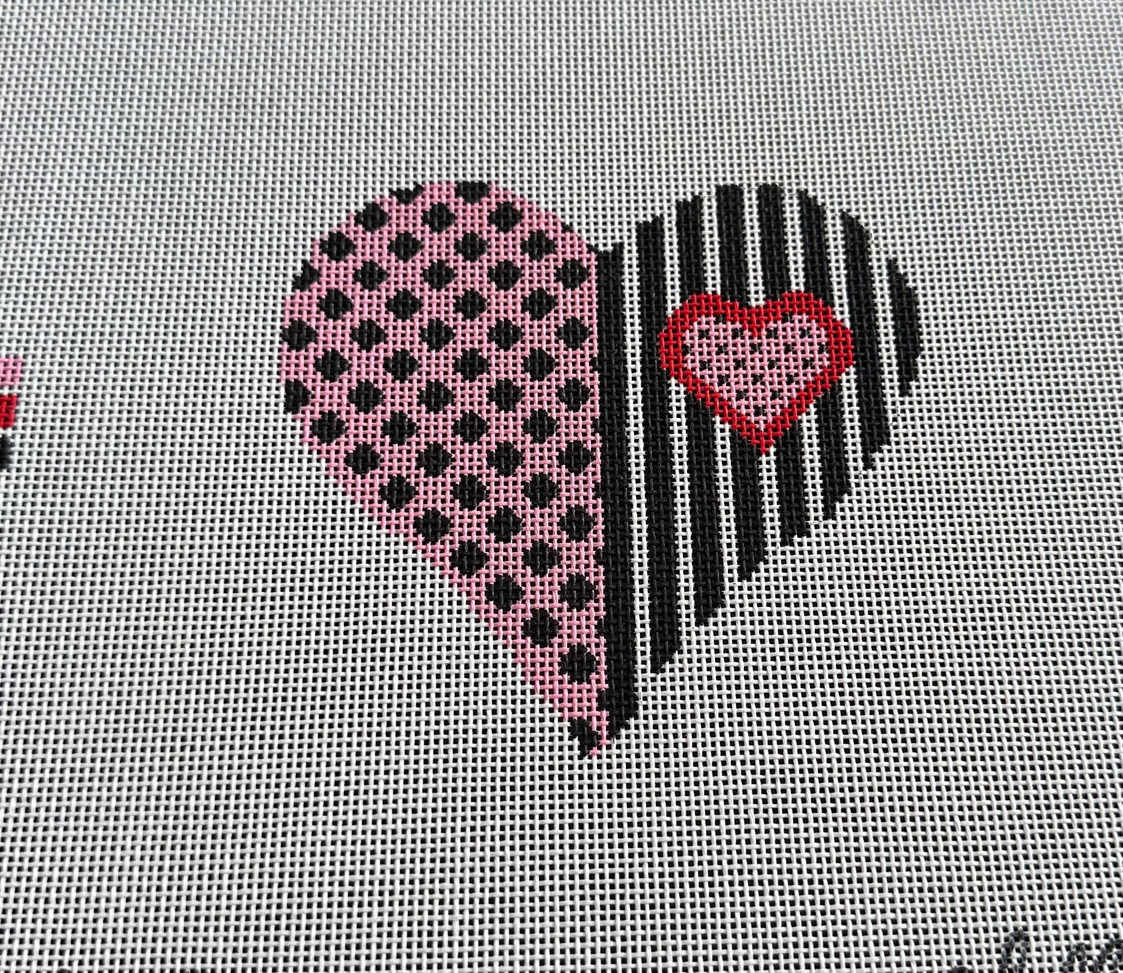 Shelly Tribbey Designs CC02 Pink and Black Heart – Stitch by Stitch