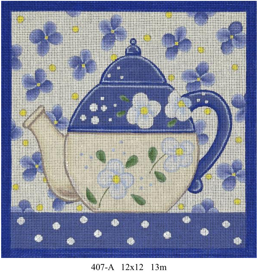 Melissa Shirley 407A English Teapot Pillow – Stitch by Stitch