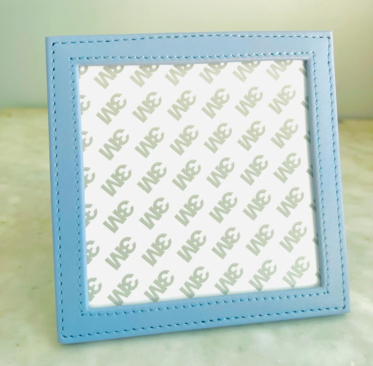 KCN Designers Leather Frame Light Blue – Stitch by Stitch