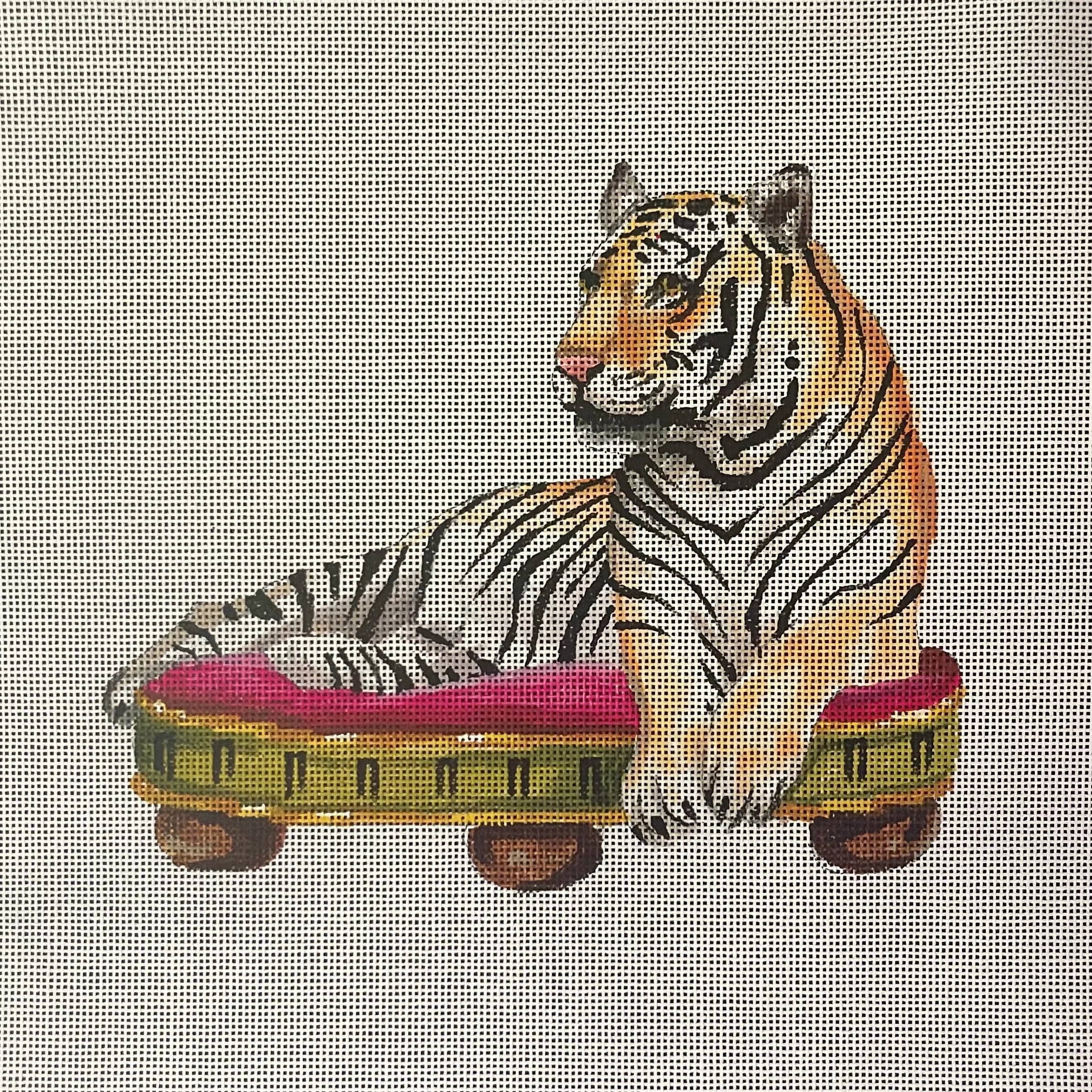 Colors of Praise AN476 Tiger on Cushion – Stitch by Stitch