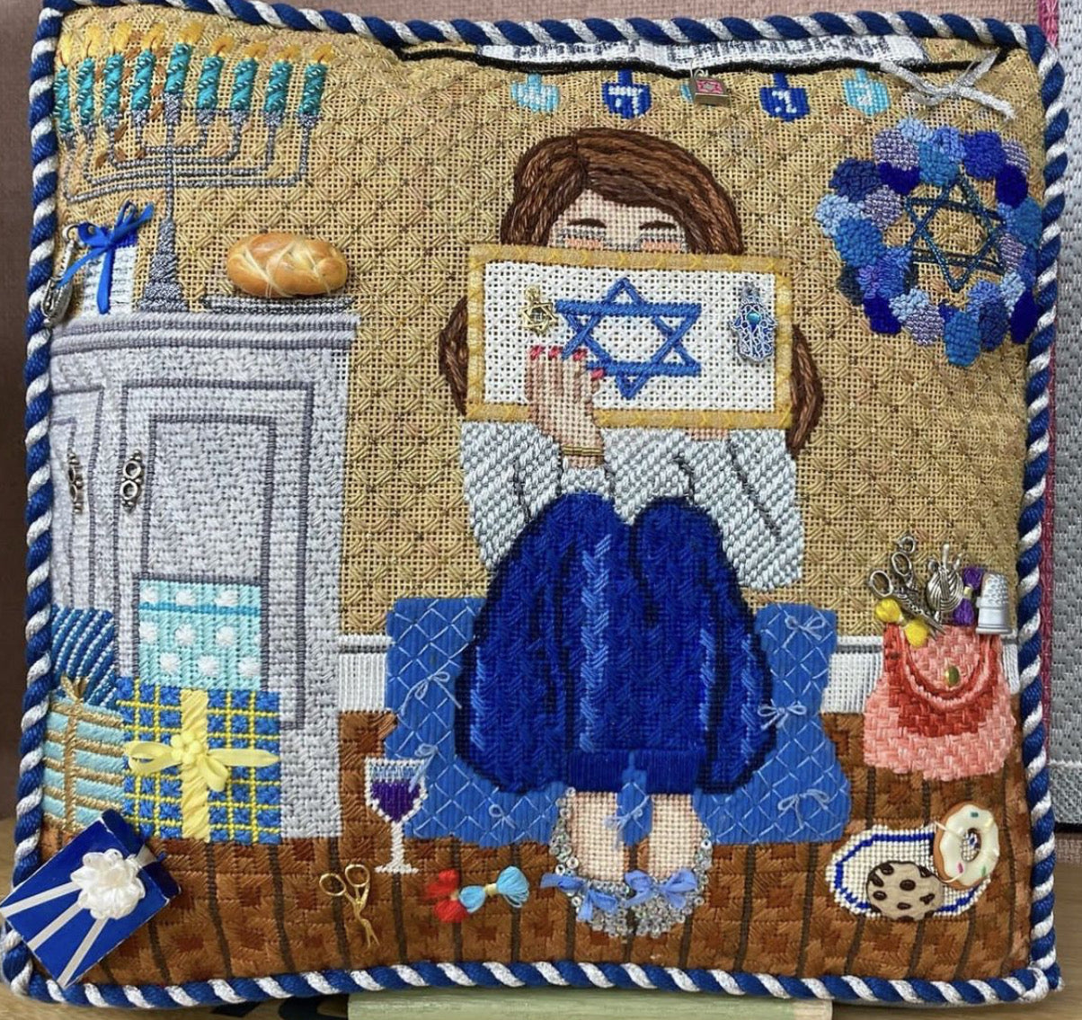 Gayla Elliott P347 Hanukkah Girl – Stitch by Stitch