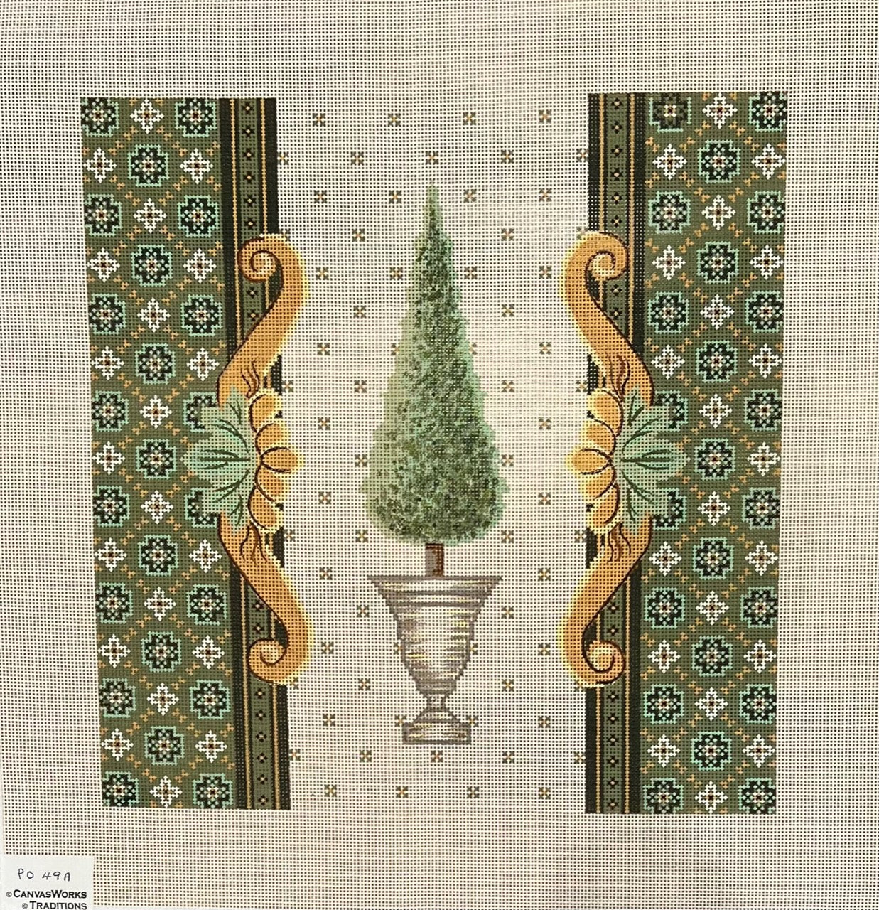 Canvas Works PO 49A Topiary Cone – Stitch by Stitch