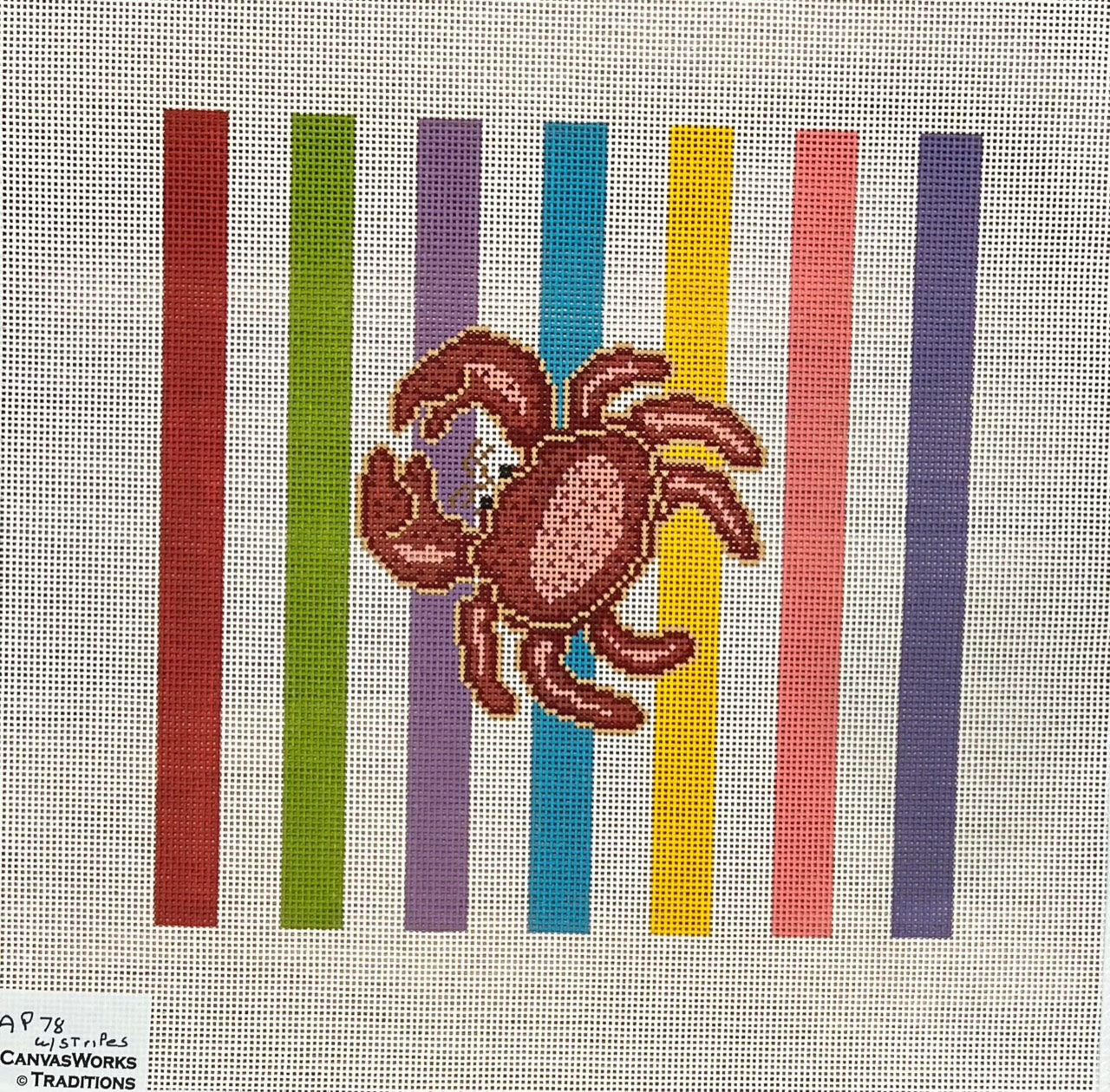 Canvas Works AP 78 Crab with Stripes – Stitch by Stitch