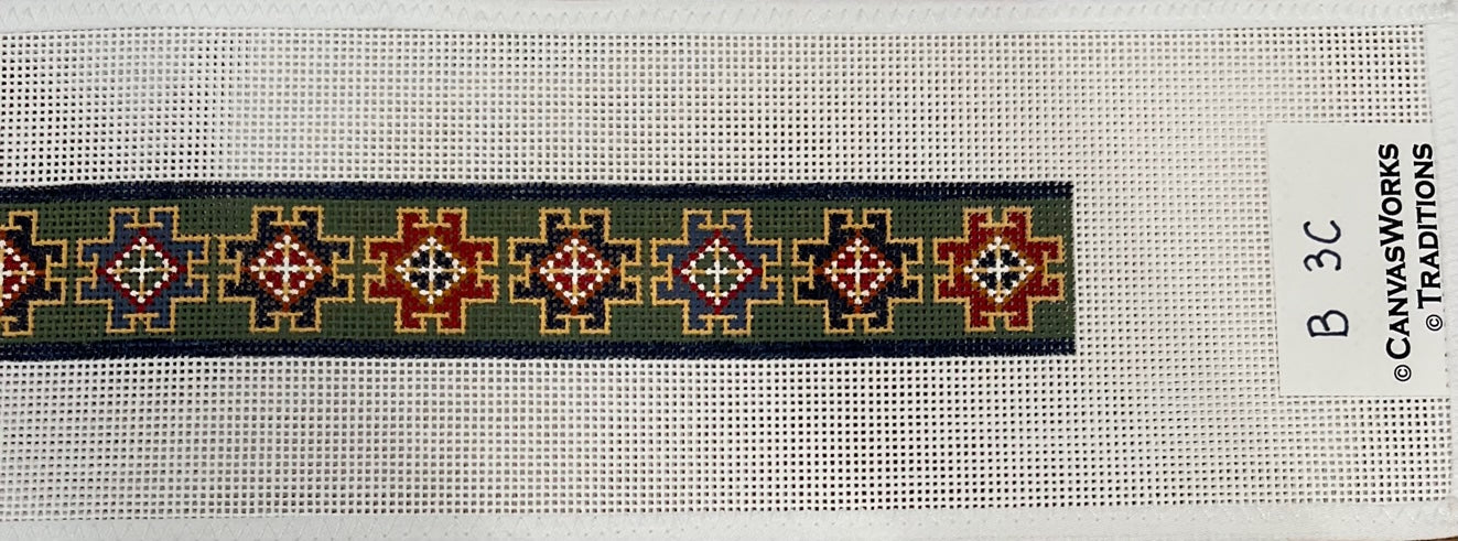 Canvas Works B3C Turkoman Belt Green – Stitch by Stitch
