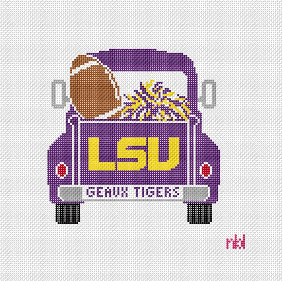 Needlepoint by Laura LSU Vintage Truck – Stitch by Stitch