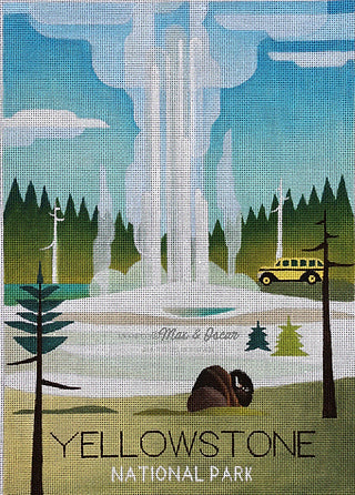 Painted Pony Designs Max and Oscar Yellowstone National Park – Stitch ...