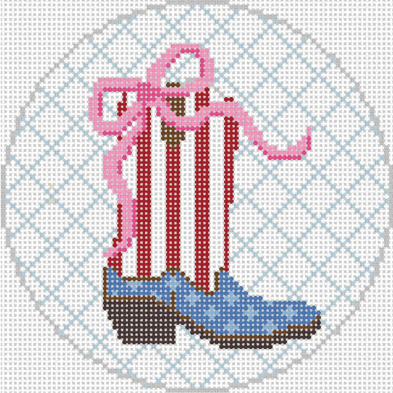 Kate Irby K333 Boot and Bow Patriotic – Stitch by Stitch