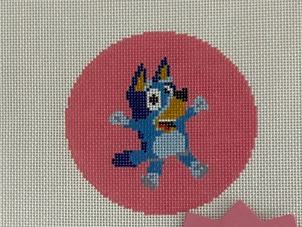 2 Busy Needlepointing Bluey – Stitch by Stitch