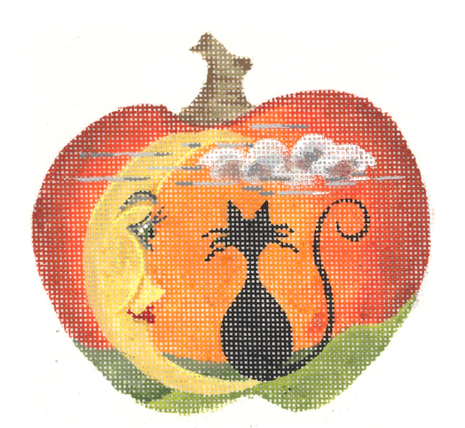 Kelly Clark KCN-1578-18 Quarter Moon & Cat – Stitch by Stitch