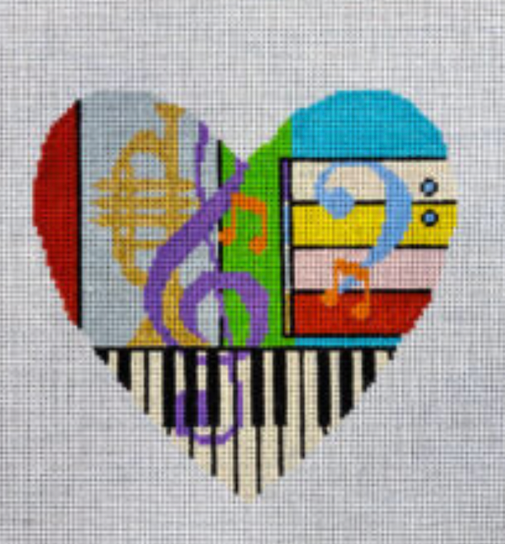 NPJ Design OKS 1B Musical Heart Trumpet – Stitch by Stitch