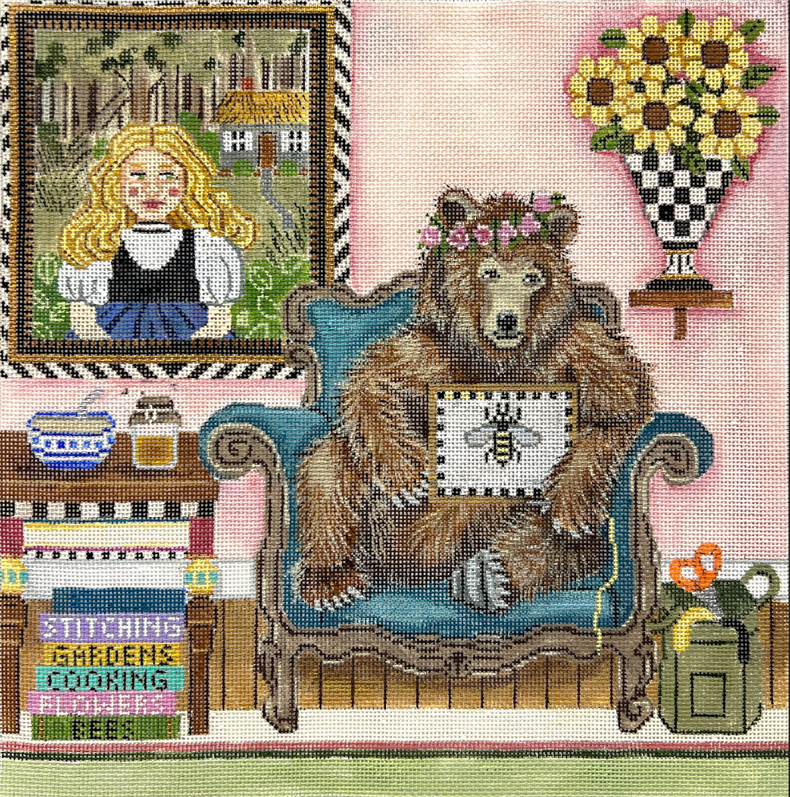 Gayla Elliott P400 Goldilocks and Bear – Stitch by Stitch