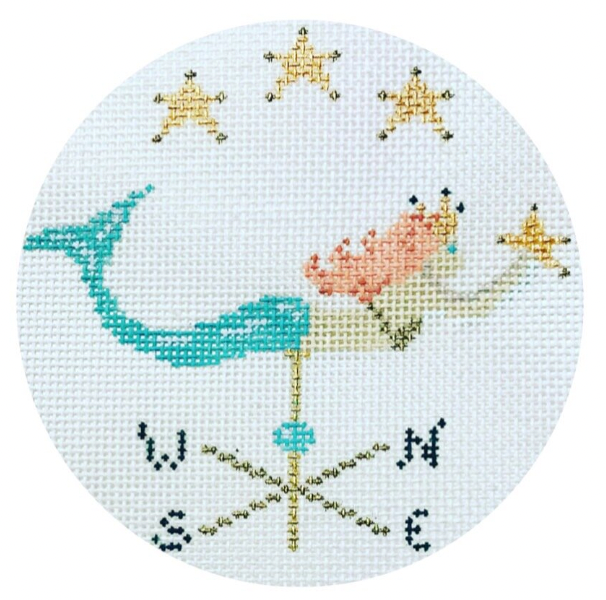 Plum Stitchery 28A Mermaid Weather Vane – Stitch by Stitch