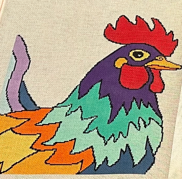 ASIT562 Colorful Rooster – Stitch by Stitch