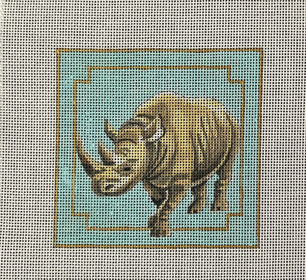 Colors of Praise IN455 Rhino Coaster – Stitch by Stitch