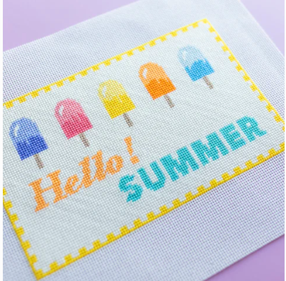 Salt and Sand Needlepoint Designs SSD-140 Hello Summer – Stitch by Stitch