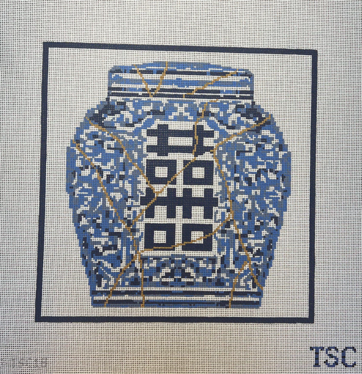 Gingham Stitchery Sheffield Collection TSC18 Kintsugi Ginger Jar Ginge ...