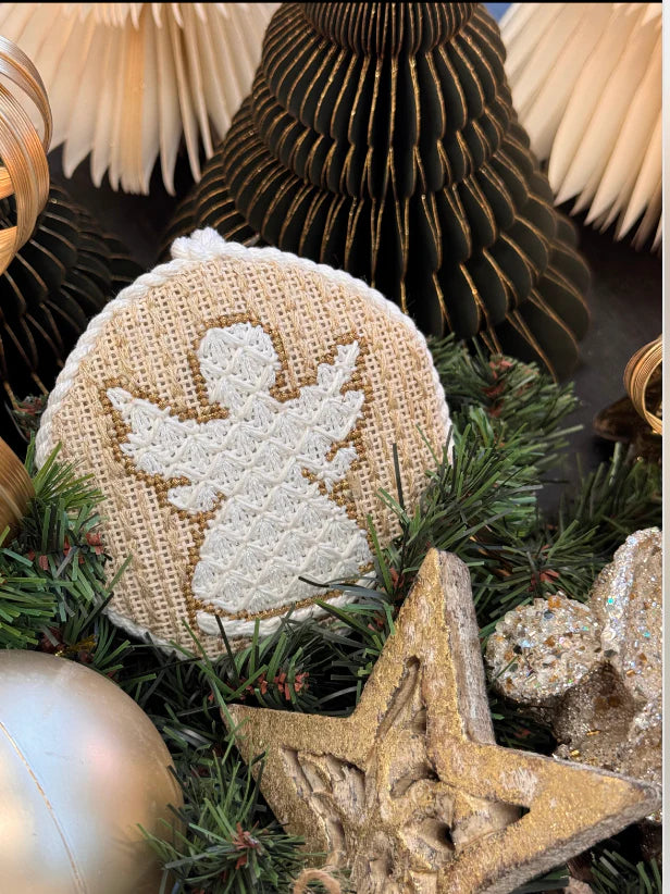 Officially Needlepoint KICH2410 Gold White Nativity Angel – Stitch by ...